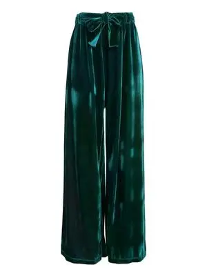 AMIR SLAMA Velvet Palazzo Trousers - Green