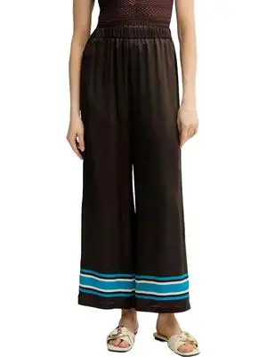 Luisa Spagnoli Stripe Detail Trousers - Brown