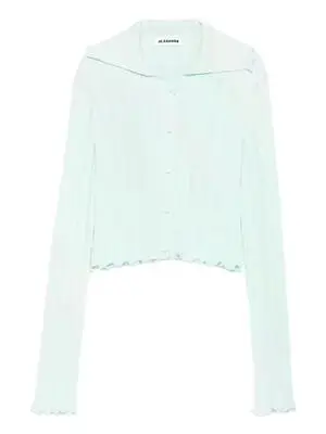 JIL SANDER Knitted Cardigan - Blue