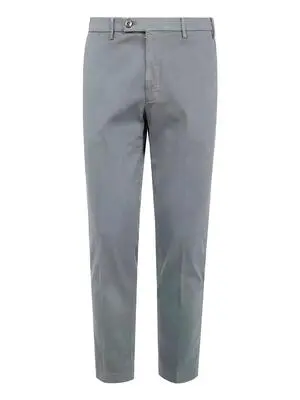 MICHAEL COAL Patch-Detail Cotton Trousers Green