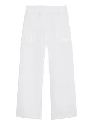 Marc O'polo Elasticated-waistband Wide-leg Trousers - White