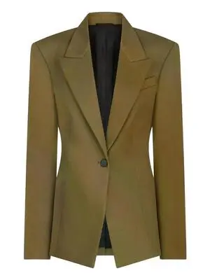 Attico Single-Breasted Blazer Green