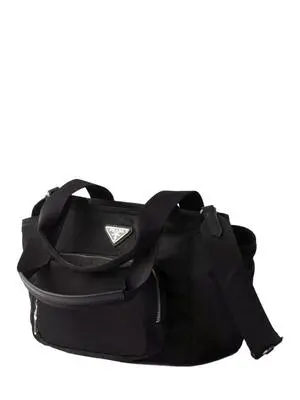 Prada Re-nylon Logo-detail Tote Bag - Black