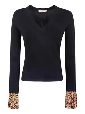 TWINSET Ruffled-cuffs Sweater - Black