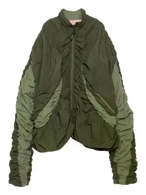 YOSHIOKUBO Gathered-sleeve Bomber Jacket - Green