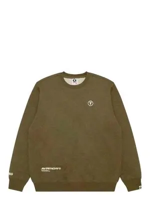 AAPE BY *A BATHING APE Logo-patch Crew-neck Sweater - Green