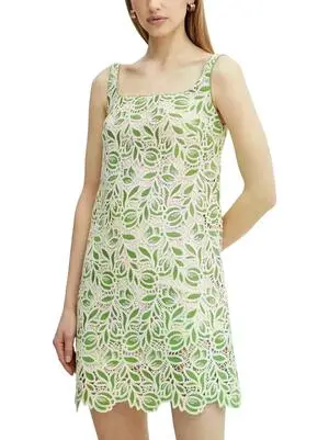 Luisa Spagnoli Floral-lace Mini Dress - Green