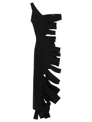 MUGLER One-shoulder Cut-out Dress - Black