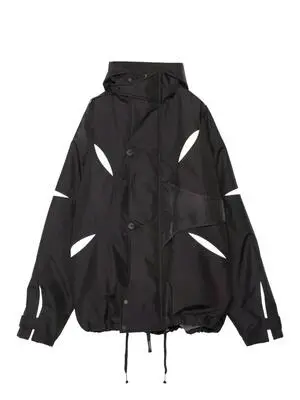 YOSHIOKUBO Hooded Panelled Jacket - Black