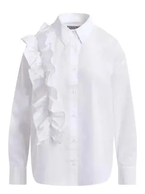 Essentiel Antwerp Ruffle-detail Cotton Shirt - White