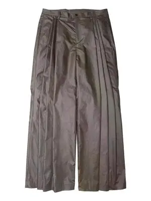YOSHIOKUBO Pleated Wide-leg Trousers - Green