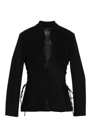 MUGLER Sculptural Lace-up Jacket - Black