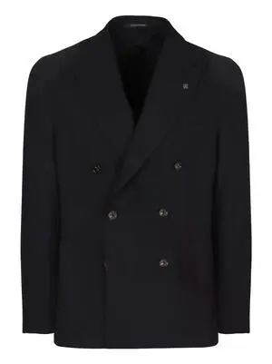 Tagliatore Double-breasted Wool Blazer - Blue