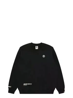 AAPE BY *A BATHING APE® Ape Head Patch Crew-neck Sweatshirt - Black