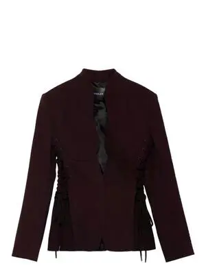 MUGLER Sculptural Lace-up Jacket - Red