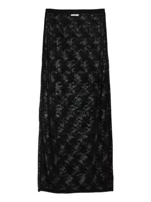 Ksubi Veneda Lace Slip Midi Skirt - Black