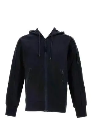 C.P. COMPANY Lens-detail Zip-up Hoodie - Blue