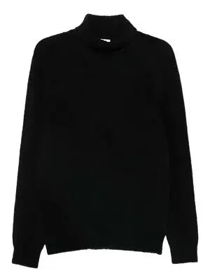 SCAGLIONE Merino-blend Turtleneck Sweater - Black