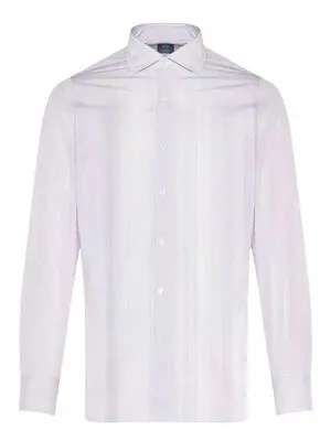 FINAMORE 1925 Pinstripe Long-sleeve Shirt - Pink