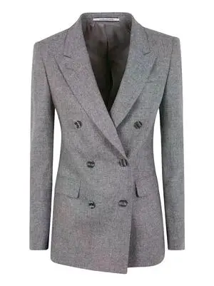 Tagliatore Herringbone Double-breasted Jacket - Grey