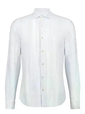 Boglioli Striped Long-sleeved Shirt - Blue