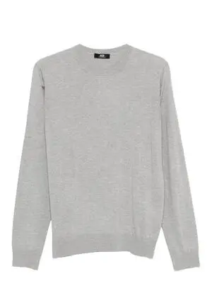 Alpha Studio Long-sleeve Crew-neck Sweater - Grey