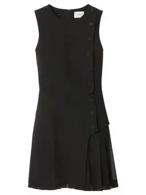 Claudie Pierlot Button Detailed Pleated Dress - Black