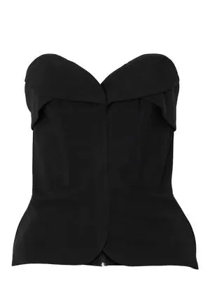 ANDRES OTALORA Latido Silente Strapless Twill Bustier Top