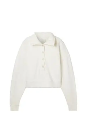 Citizens Of Humanity Mirelle Cropped Cotton-jersey Sweatshirt - Neutrals
