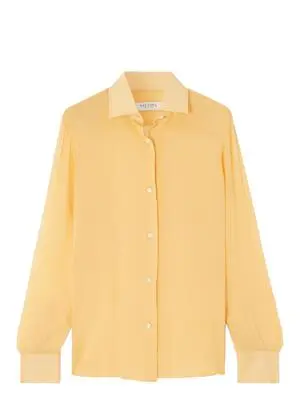 Giuliva Heritage The Elvira Silk-crepon Shirt - Yellow