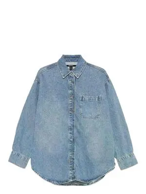 Ksubi Oversized Long-sleeve Denim Shirt - Blue