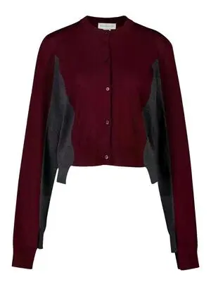 Stella McCartney Colour-block Wool Cardigan - Red