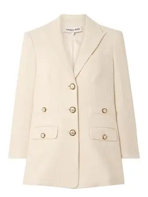 Veronica Beard Terre Dickey Cotton Blazer - Ecru