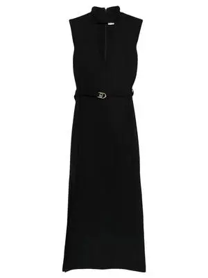 Liu Jo Key-hole Belted Midi Dress - Black