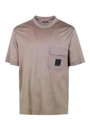 Emporio Armani Patch-pocket Logo-detail T-shirt - Brown