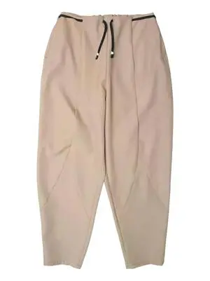 YOSHIOKUBO Drawstring-waist Tapered Trousers - Neutrals
