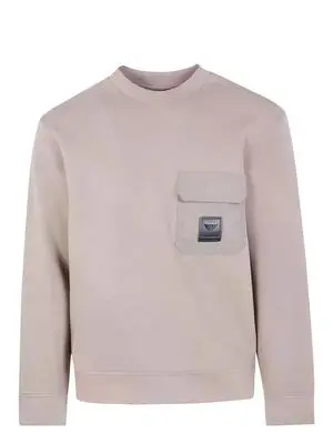 Emporio Armani Cotton Sweater With Patch Pocket - U6189 Wallnut