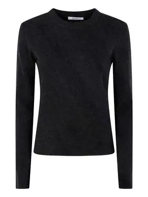 Max Mara Long-sleeve Round-neck Sweater - Grey