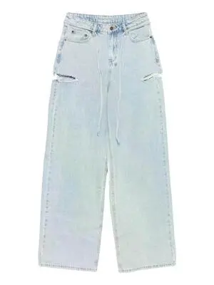 Ksubi Rollin Cut-out Baggy Jeans - Blue