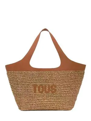 TOUS Large Raffia Tote Bag - Neutrals