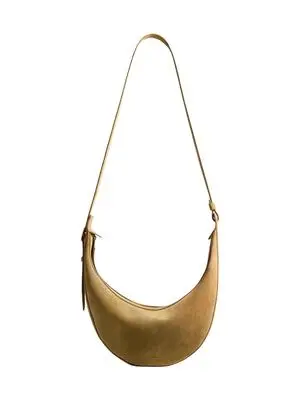 Khaite Augustina Crescent Zip-top Shoulder Bag - Neutrals