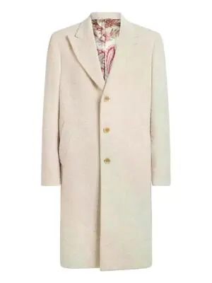 Etro Wool-blend Single-breasted Coat - Neutrals