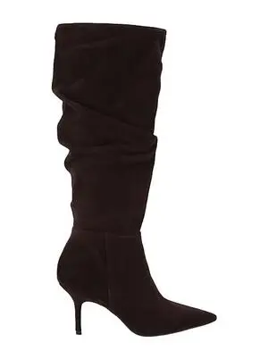 Carvela Spirit Slouch Suede Heeled Knee-high Boots - Brown