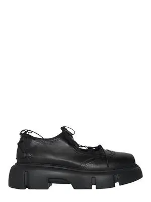 Simone Rocha Platform Ghillie Brogue Sandal - Black