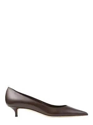 JIMMY CHOO Amelia 35 Leather Pumps - Chocolate