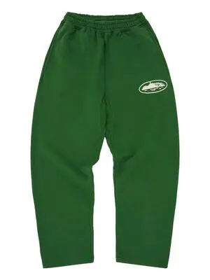 CORTEIZ Island Puff Print Open Hem Sweatpants - Green