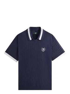 Kith X Wilson V-neck Polo - Blue