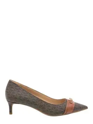 Michael Kors 50mm Mandy Heeled Pumps - Brown