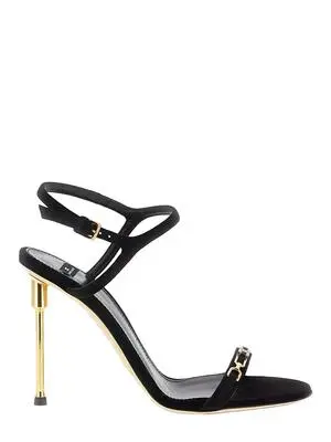Elisabetta Franchi 110mm Crystal-embellished Sandals - Black