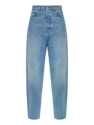 Vetements Patchwork Straight Leg Jeans - Blue